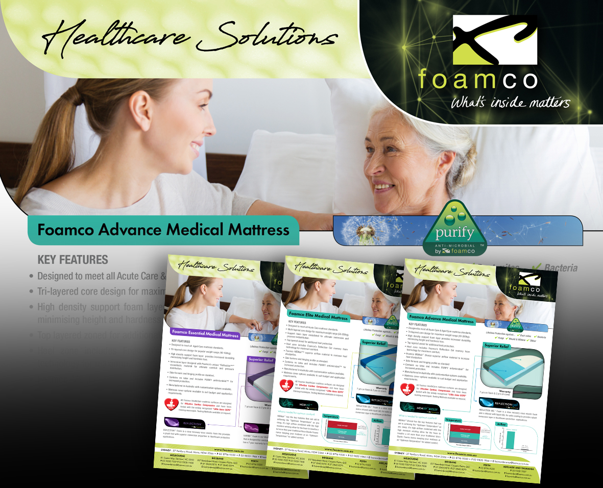 FOAMCO HEALTHCARE - Launches 3 New Mattresses - Foamco
